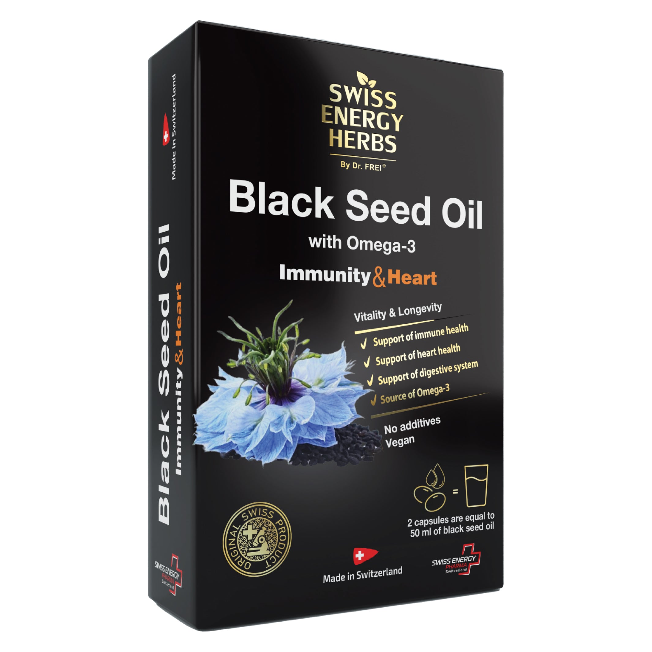 Swiss Energy Black Seed Oil with Omega-6, 30 SoftGel Capsules – Swiss Herbs